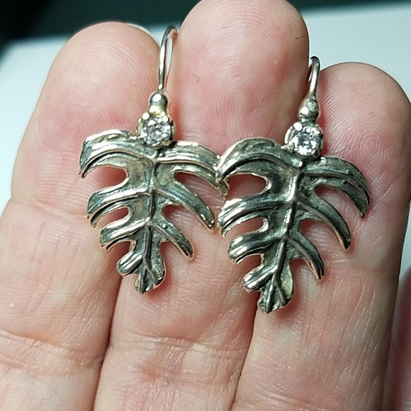 Zuman | Jewelry | Noa Zuman Sterling Silver Leaf Drop Earrings | Poshmark